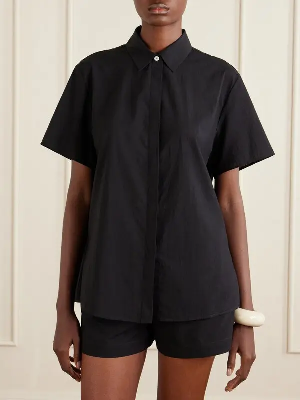 LIDO Cotton Shirt - Black