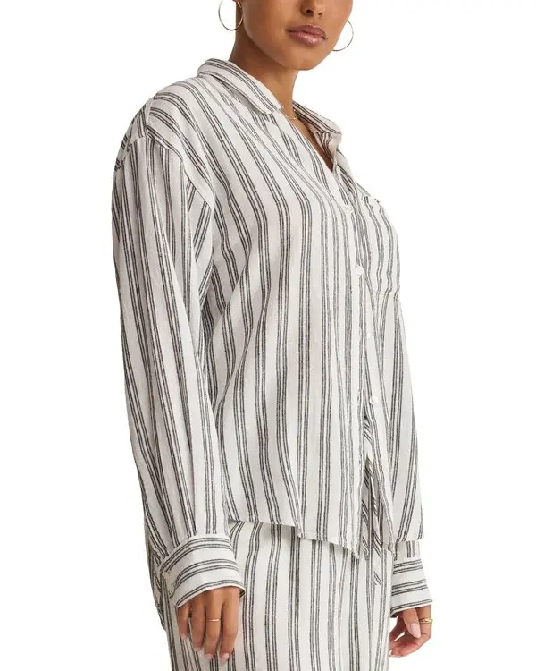 Z Supply Striped Button Up Shirt - White