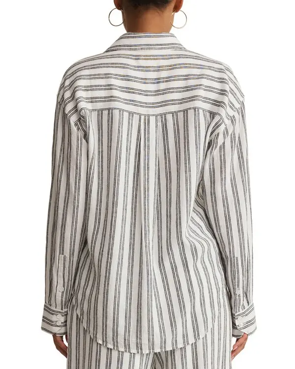 Z Supply Striped Button Up Shirt - White