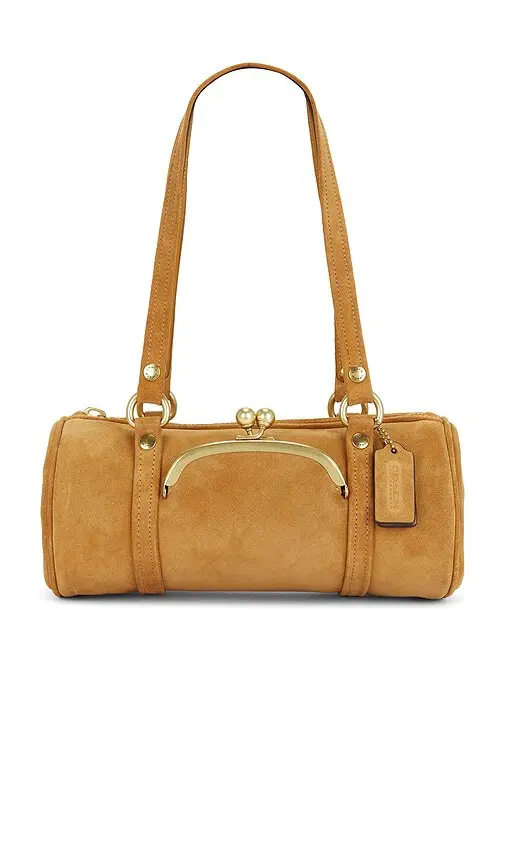 COACH Originals Kisslock Barrel Bag 28 In Brown - Caramel