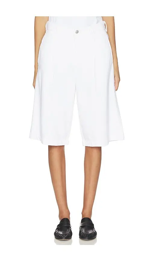 DL1961 Hepburn Aura High Rise Denim Short - White Aura