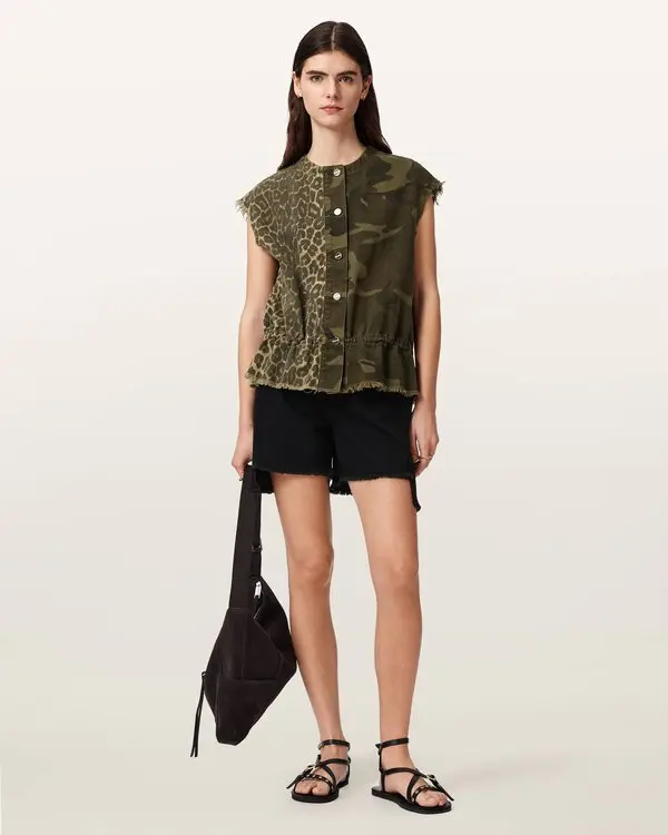 ALLSAINTS Camouflage And Leopard Print Vest - Green