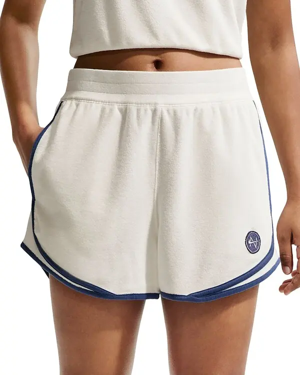Nike Sportswear Chill Terry Mid Rise Shorts - Sail/mystic Navy