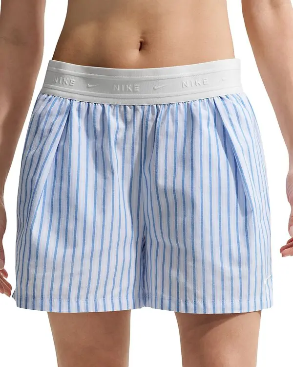 Nike Sportswear Poplin Stripe Shorts - Lt Photo Blue/hydrogen Blue/summit White
