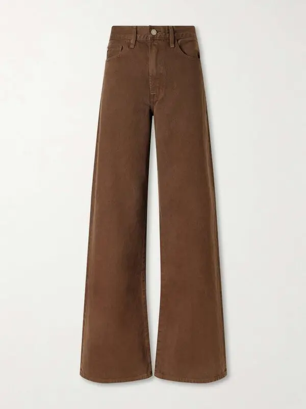 THE ELDER STATESMAN Evie Wide-leg Pants - Brown
