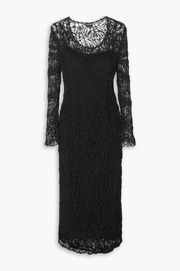 TOM FORD Crocheted Dress - Black