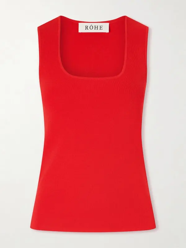 RÓHE Claire Knitted Tank - Red