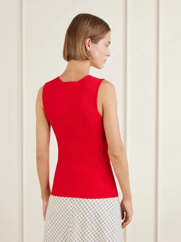 RÓHE Knitted Tank - Red