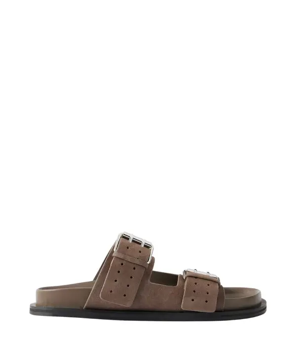 A.emery Leon Suede Slides - Brown
