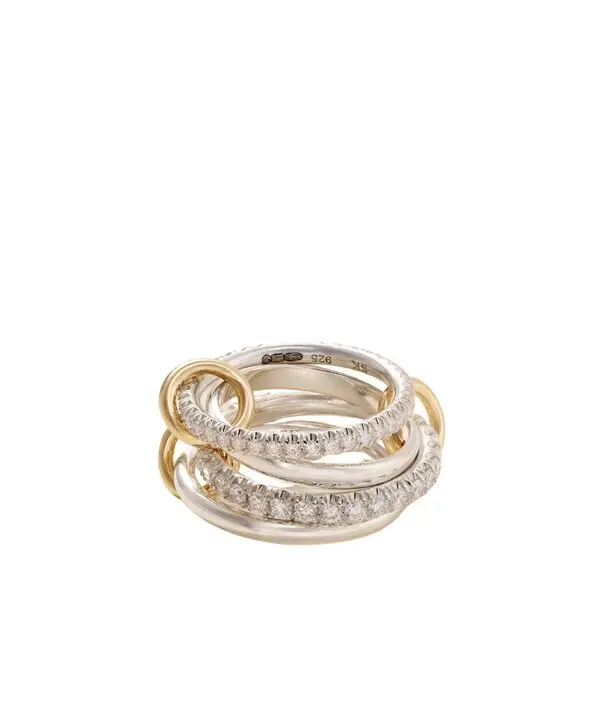 SPINELLI KILCOLLIN Halley Sterling 18-karat Gold And Diamond Ring - Silver