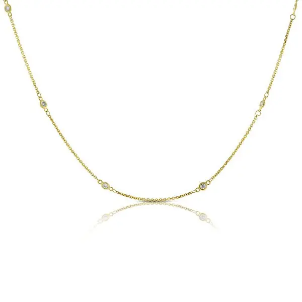 Benbridge Diamond Station Necklace 14k, 1/3 Ctw., |c1-30-y - Yg