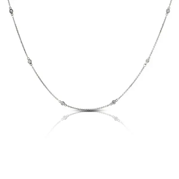 Benbridge Diamond Station Necklace 14k, 1/3 Ctw., |c1-30-w - Wg