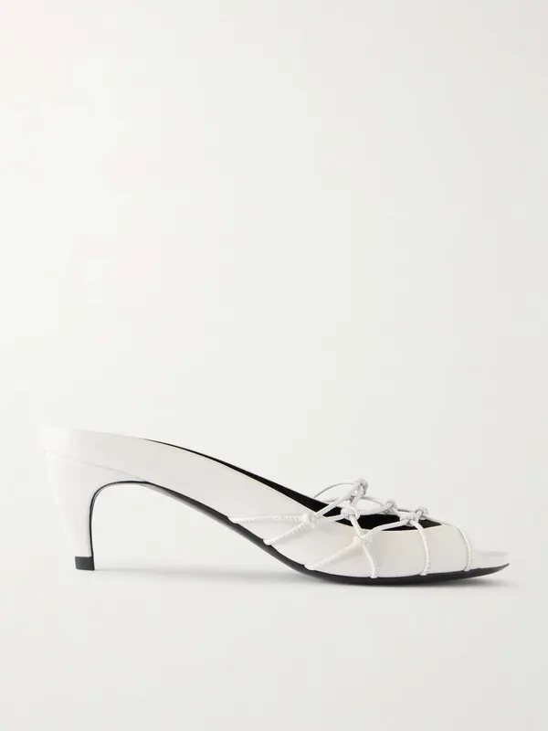 JUDE Knotty Leather Pumps - White