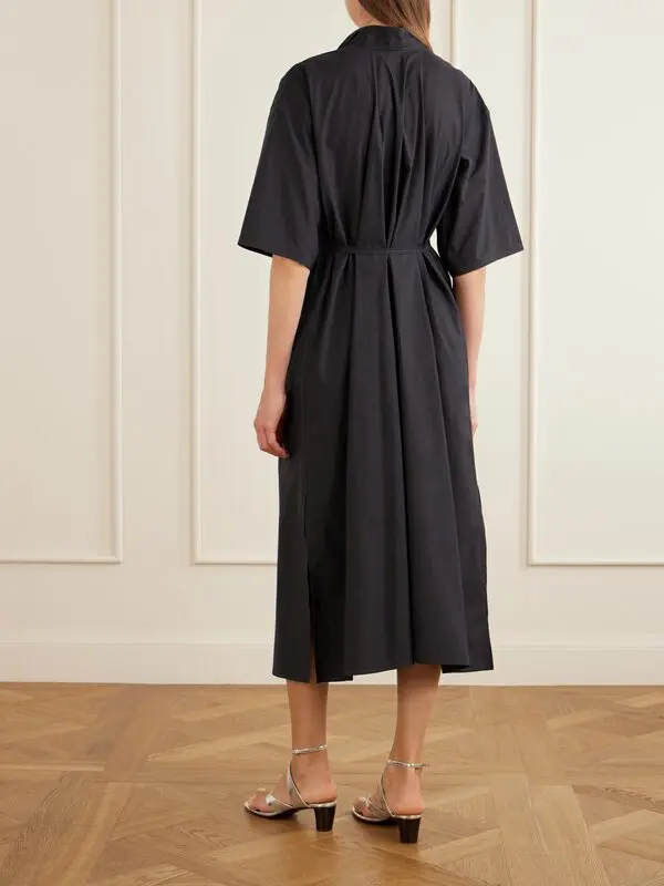 LEMAIRE Reversible Scarf-detailed Midi Dress - Black