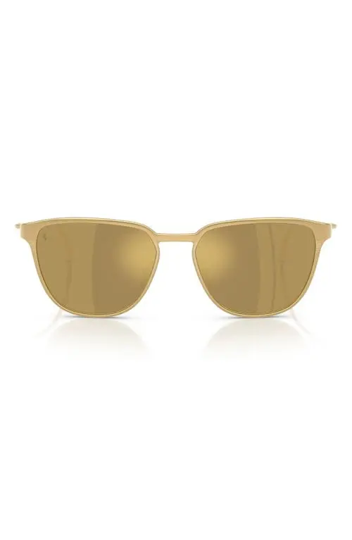 FERRARI 56mm Square Sunglasses - Gold Matte/mirror Gold
