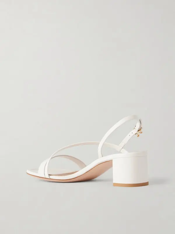 GIANVITO ROSSI Betsey 45 Leather Sandals - Neutrals