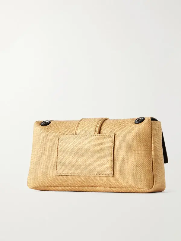 Jacquemus Le Bambino Chaîne Raffia-effect Shoulder Bag - Neutrals