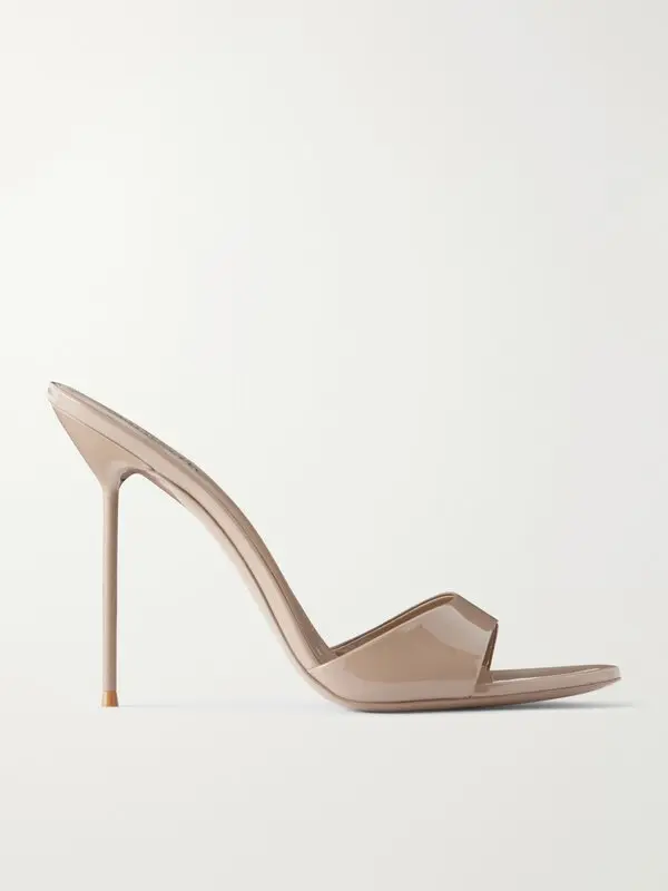 Paris Texas Lidia 105 Patent-leather Mules - Brown