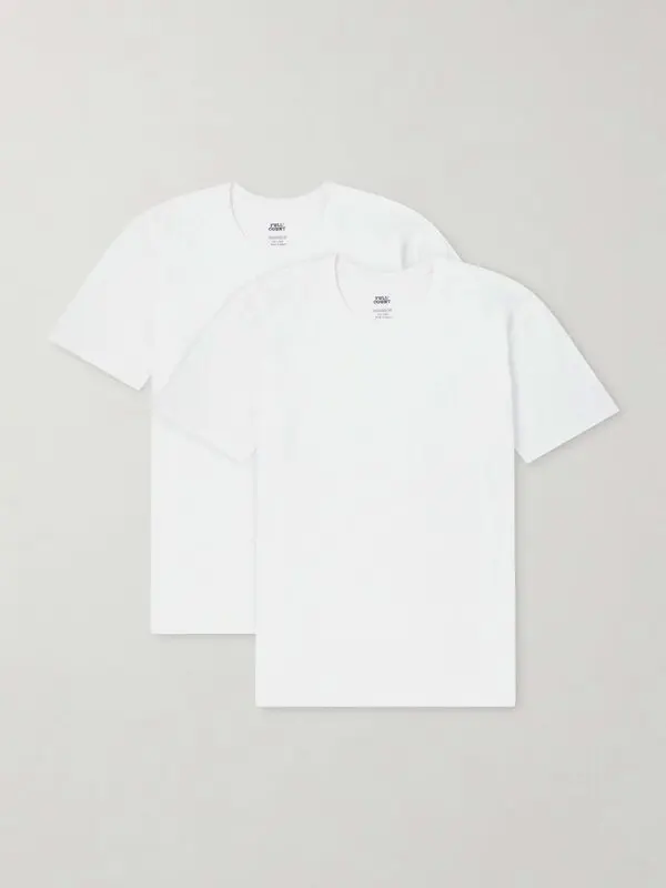 FULLCOUNT Two-pack Cotton-jersey T-shirt - White