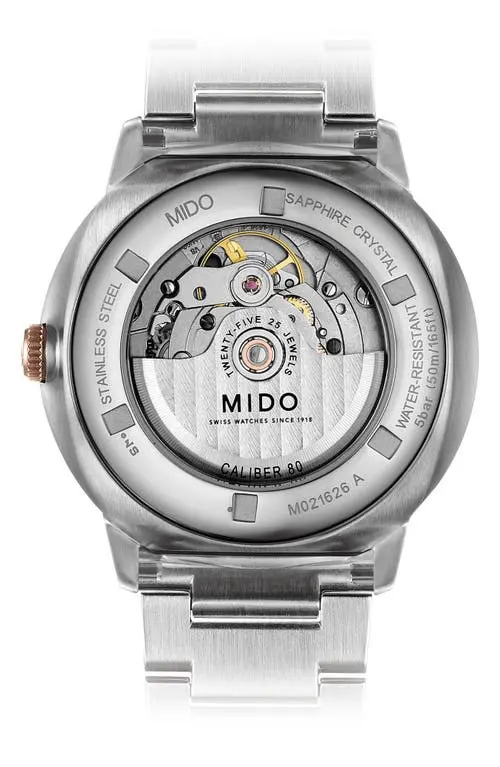 MIDO Commander Ii Skeleton Bracelet Watch - Silver
