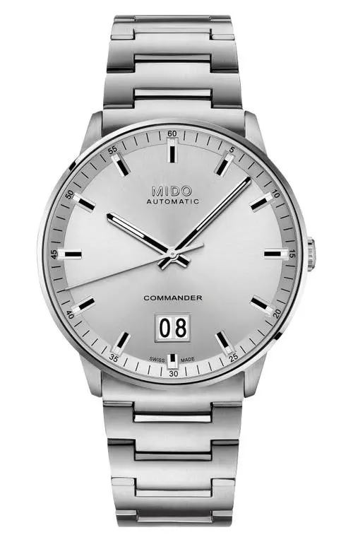 MIDO Commander Ii Skeleton Bracelet Watch - Silver