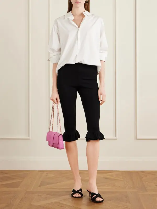 Jacquemus Le Playa Ruffled Jersey Shorts