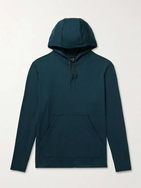 Lululemon Stretch Recycled-jersey Hoodie - Petrol