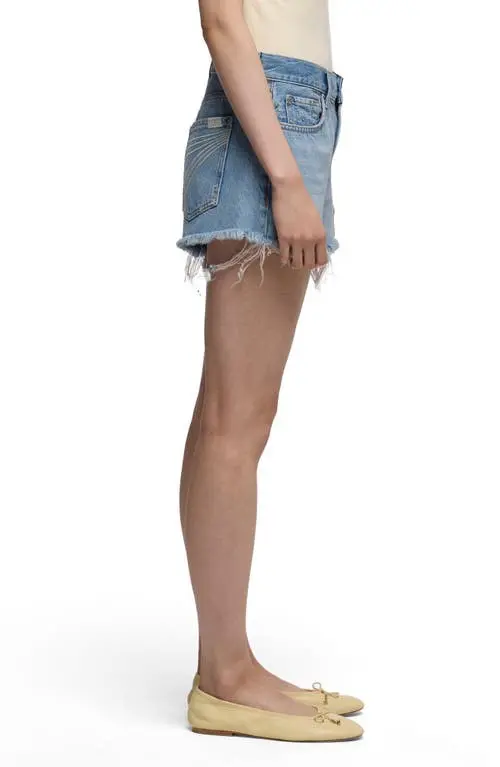 7 For All Mankind June High-waisted Denim Shorts