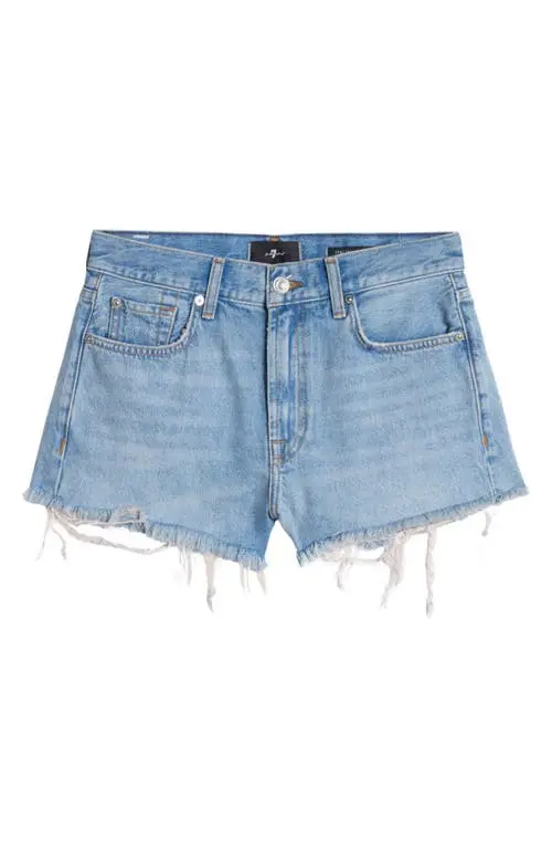 7 For All Mankind June High-waisted Denim Shorts