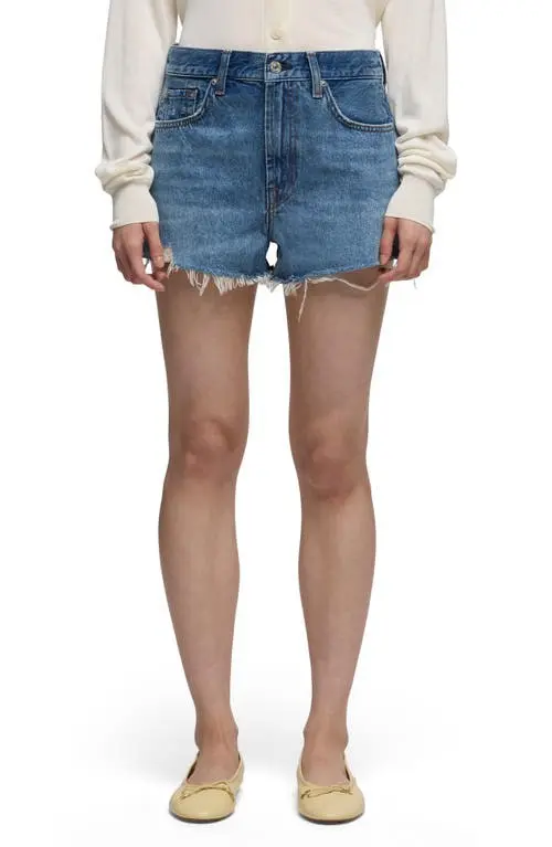 7 For All Mankind June High-waisted Denim Shorts - Stampede