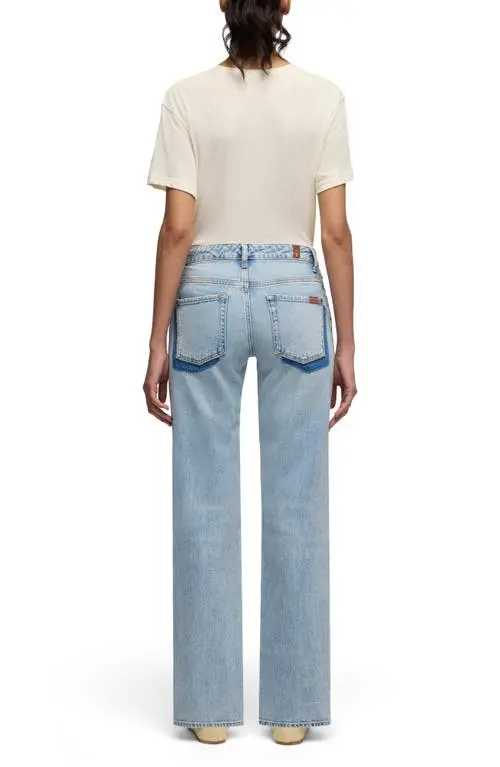 7 For All Mankind Calie Mid-rise Straight Leg Jeans