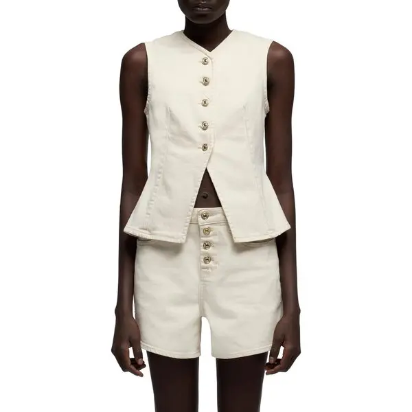 7 For All Mankind Denim Vest - Moondust