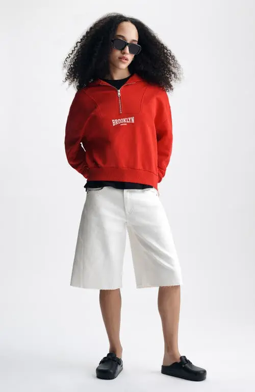 Brooklyn Industries Half-zip Graphic Hoodie