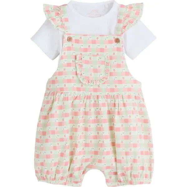 NEXT Gingham Frill Romper & Bodysuit Set - Pink