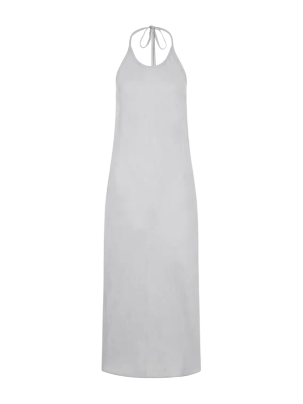 JAMES PERSE Linen Midi Halterneck Dress