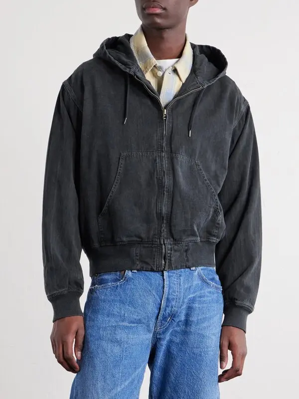 REMI RELIEF Cotton-twill Hooded Blouson Jacket