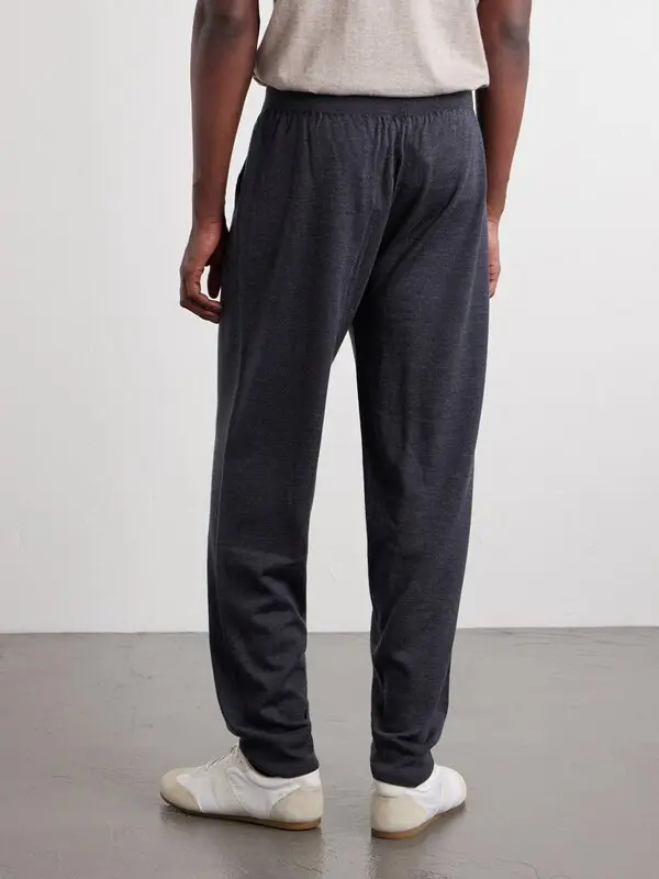 John Smedley Henning Tapered Merino Wool Sweatpants - Gray