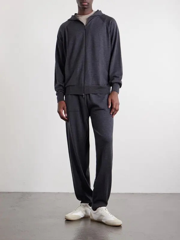 John Smedley Carty Merino Wool Zip-up Hoodie - Gray