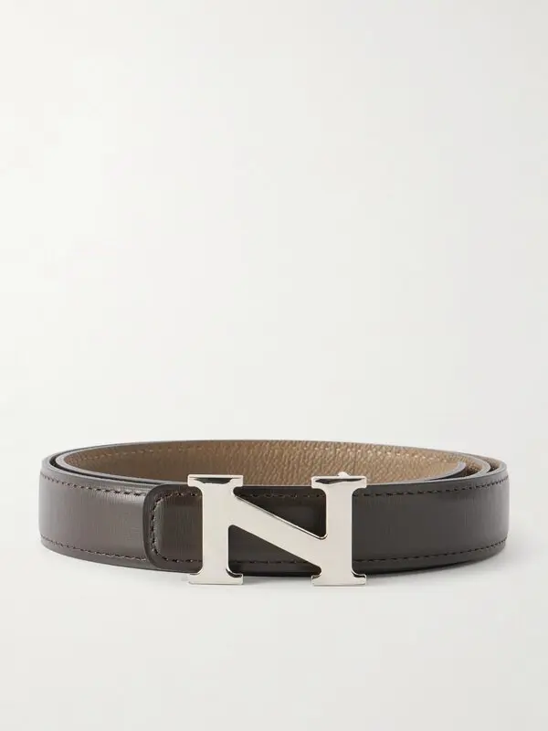 NEIGHBORHOOD 2cm Leather Belt - Brown
