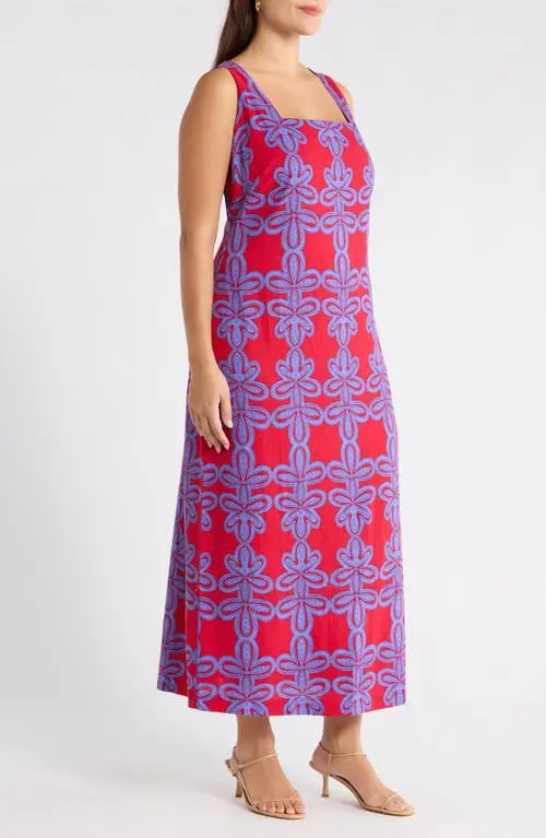 SUGARLIPS Abstract Print Maxi Dress