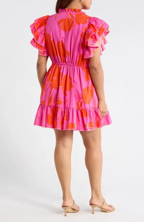 SUGARLIPS Aurea Floral Alina Ruffle Mini Dress