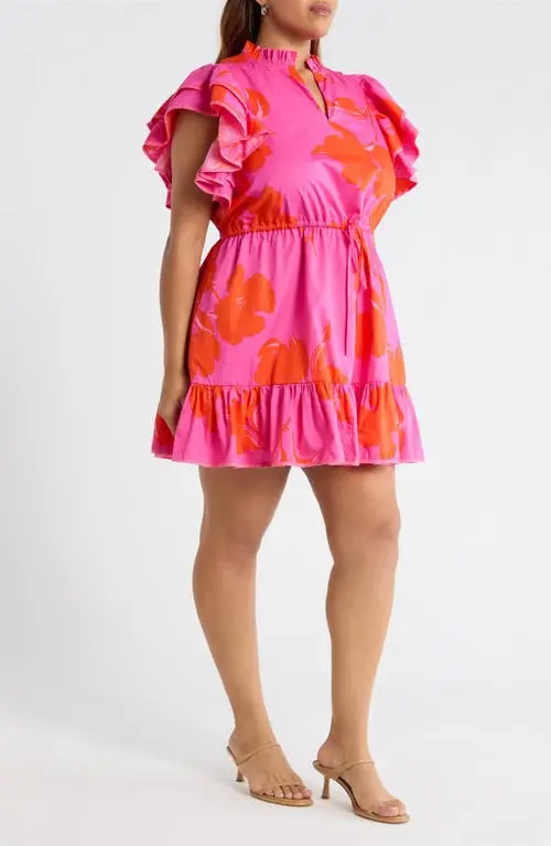 SUGARLIPS Aurea Floral Alina Ruffle Mini Dress