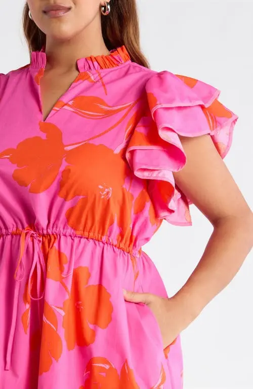 SUGARLIPS Aurea Floral Alina Ruffle Mini Dress