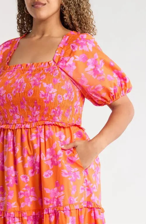 SUGARLIPS Floral Cotton Maxi Sundress