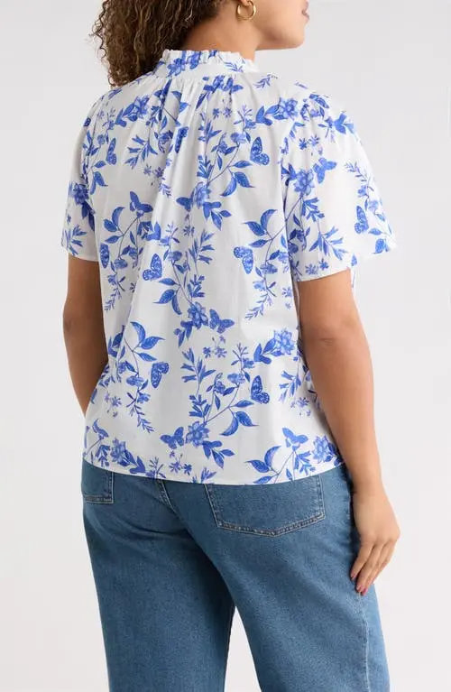 SUGARLIPS Leya Floral Split Neck Top