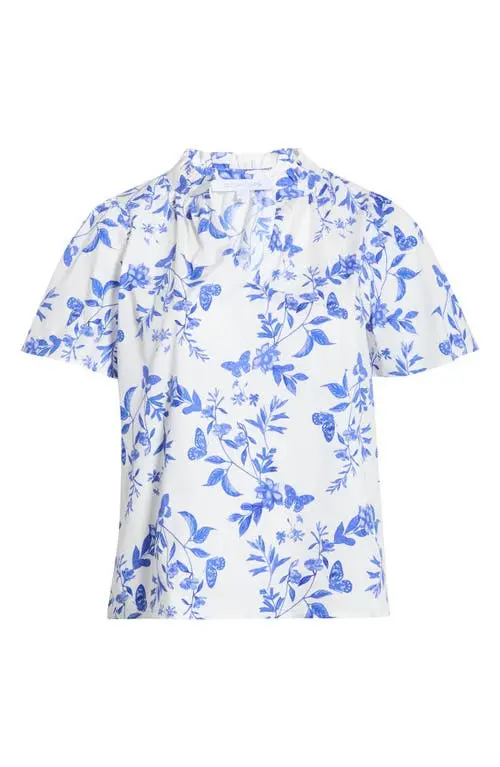 SUGARLIPS Leya Floral Split Neck Top