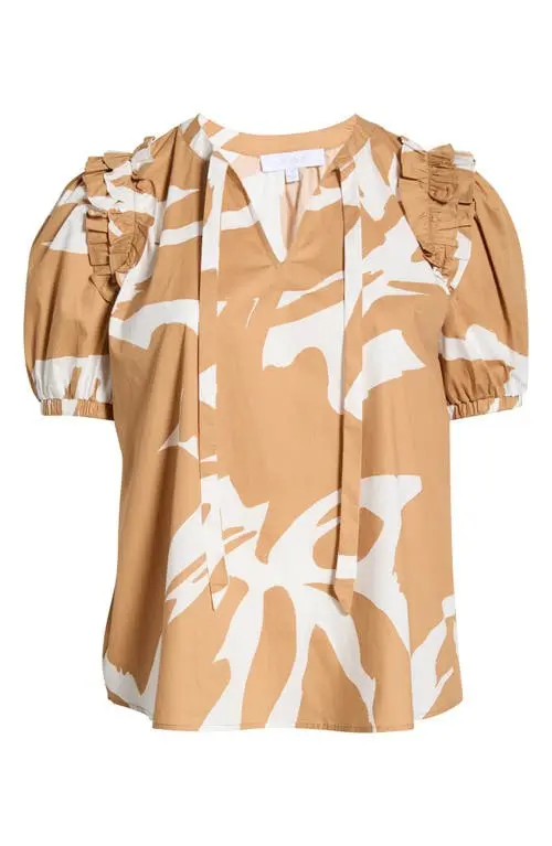 SUGARLIPS Abstract Tie Neck Top
