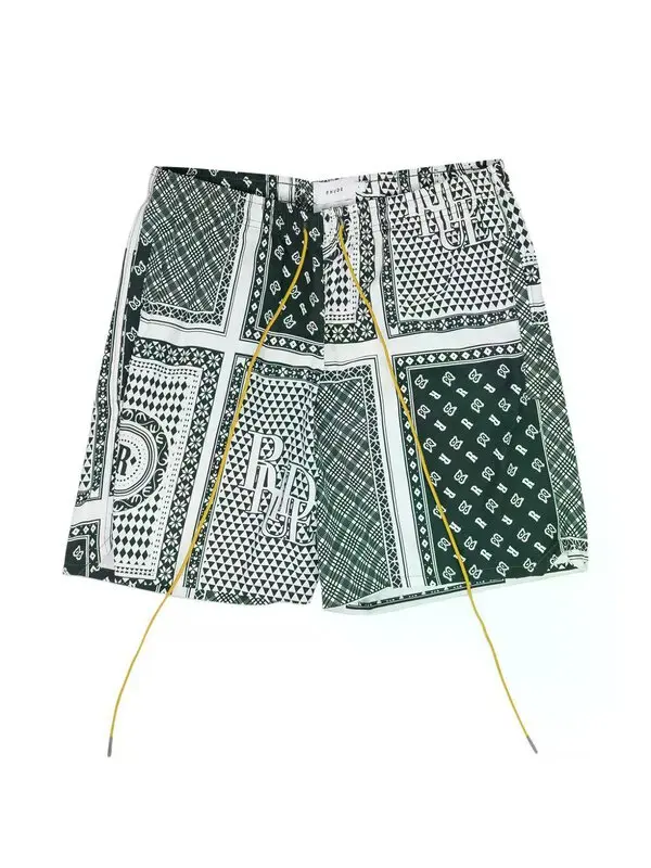 Rhude Drawstring Swim Shorts - Green