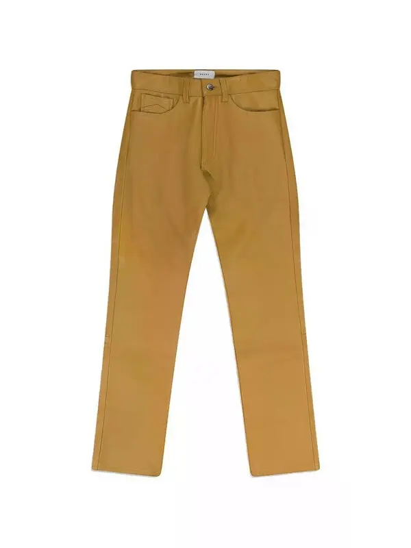 Rhude Straight-leg Leather Trousers - Neutrals