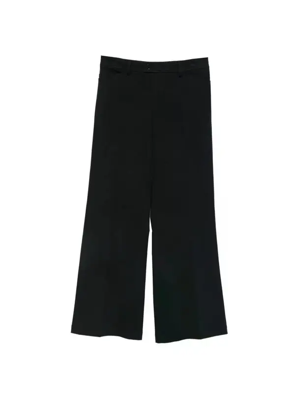 Closed Button-fastening Tailored Trousers - Black